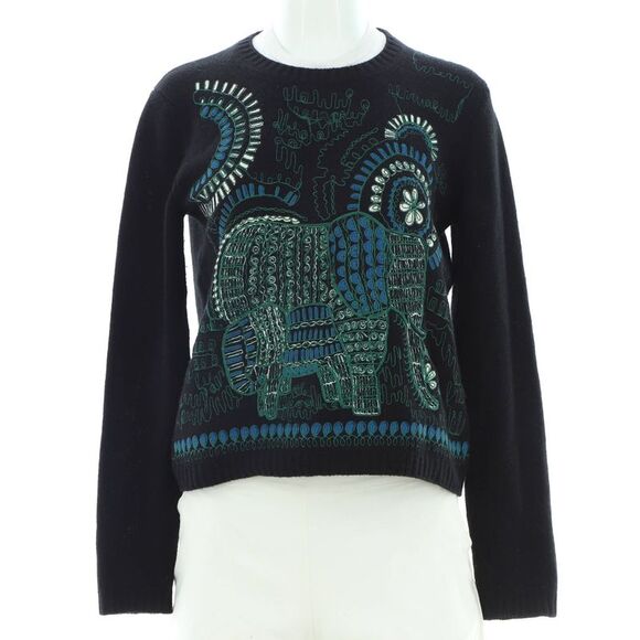 Dior | Jackets & Coats | Christian Dior Womens Animal Motif Crewneck ...